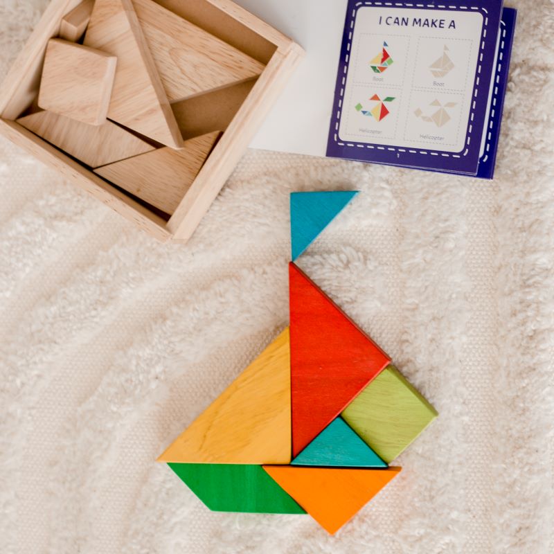 Qtoys - Wooden Double Tangram - Wooden World