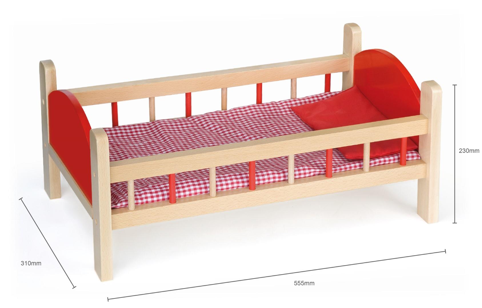 Viga Toys - Doll Bed with Bedding - Wooden World