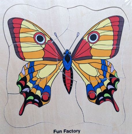 Fun Factory - Wooden Lifecycle Puzzle Butterfly - Wooden World