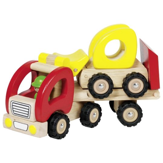 Goki - Truck with Wheel Loader - Wooden World