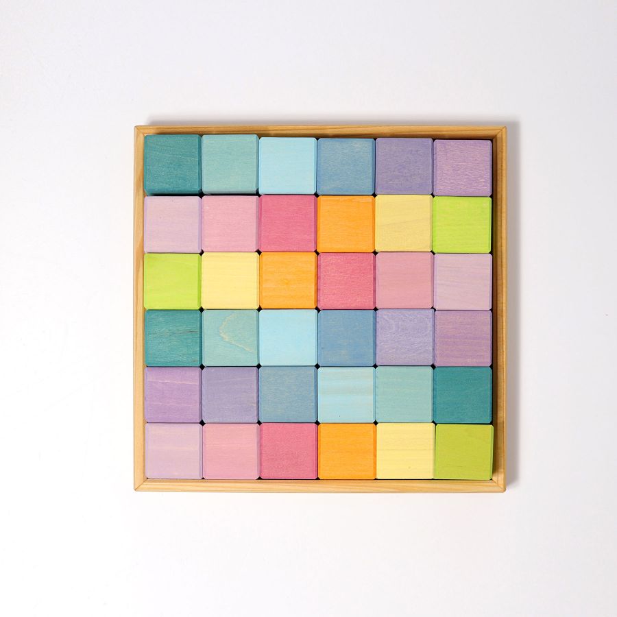 Grimm's - Pastel Mosaic (36 blocks) - Wooden World
