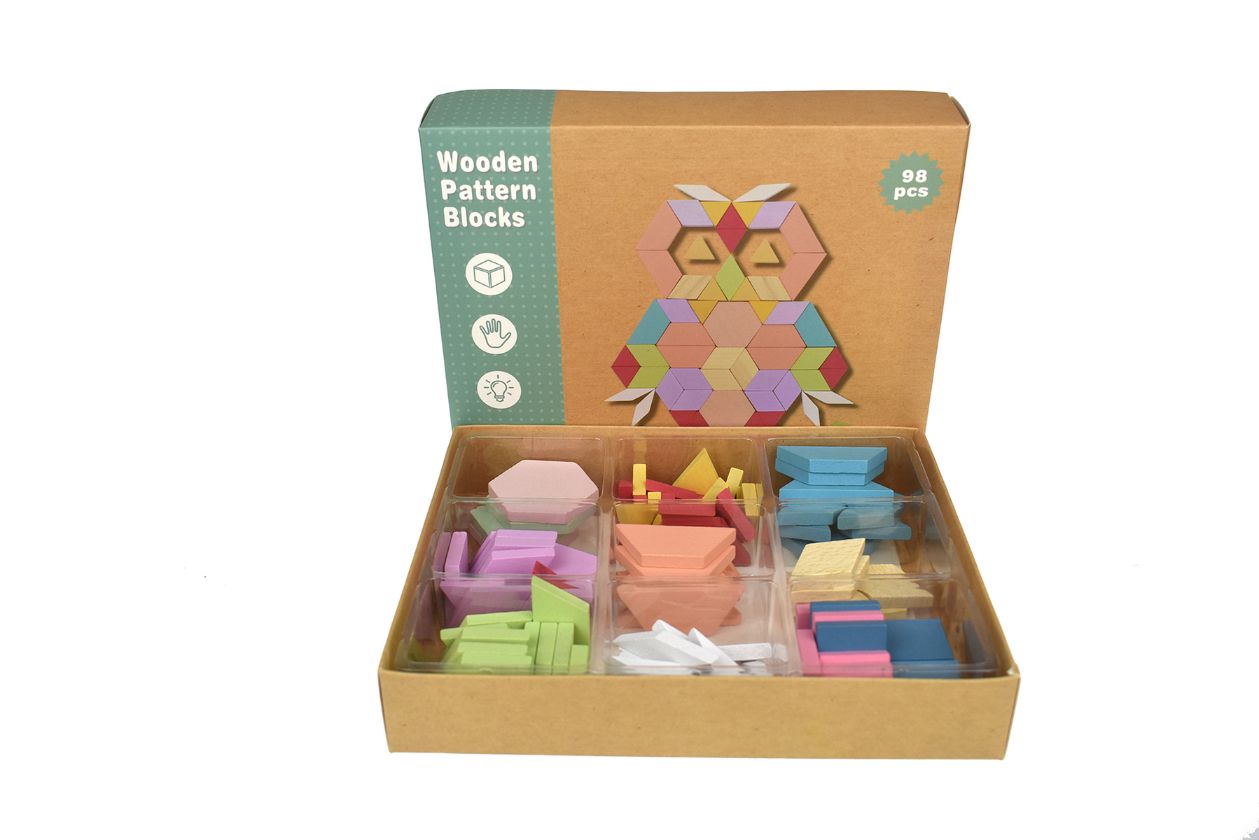 Kaper Kidz - Geometric Pattern Blocks - Wooden World