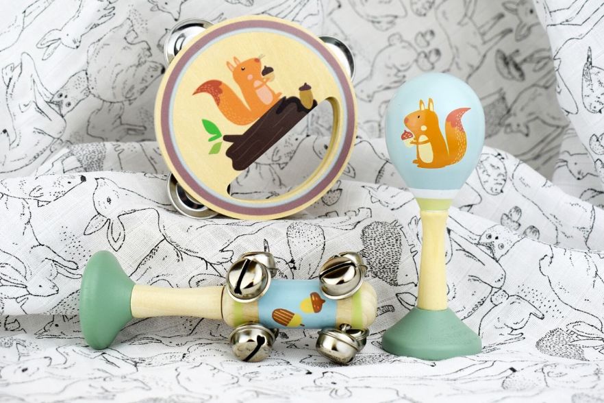 Kaper Kidz - Woodland Animals Music Set - Squirrel - Wooden World