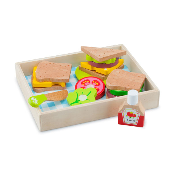 New Classic Toys - Sandwich Lunch Set - Wooden World