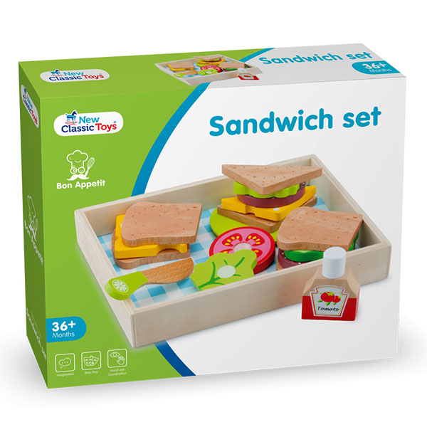 New Classic Toys - Sandwich Lunch Set - Wooden World