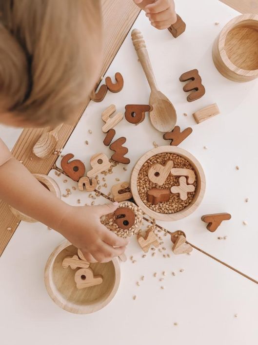 QToys - Wooden Lower Case Letters - Wooden World