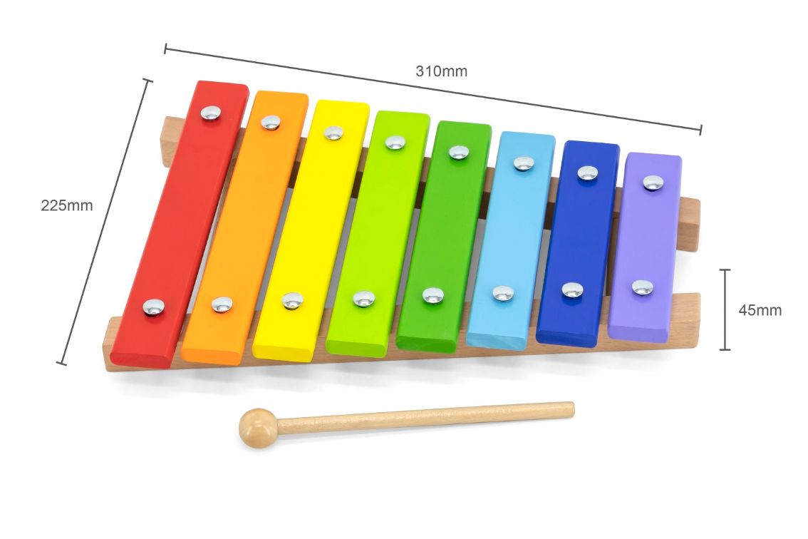 Viga Toys - Wooden Xylophone (8 keys) - Wooden World